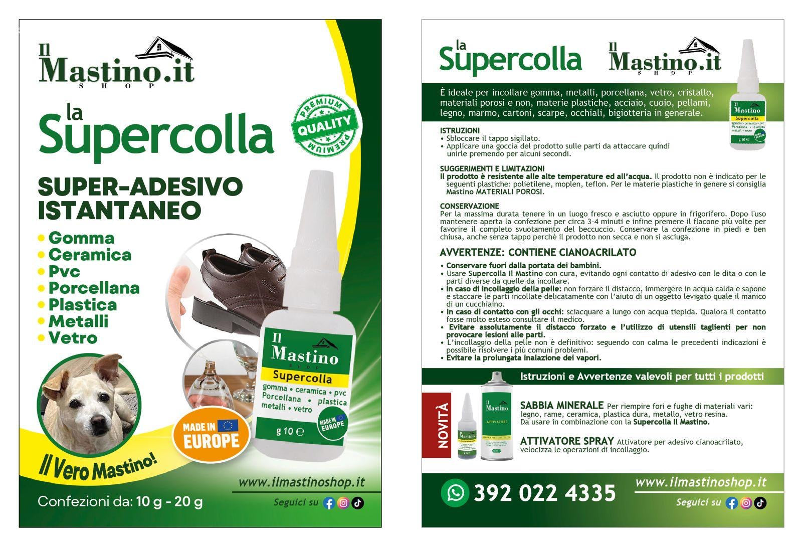 La super Colla mastino x3 tubetti da 20gr – Il Mastino Shop